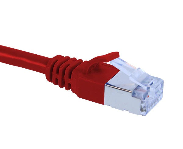 Cat6A Slim Shielded Ethernet Patch Cable U/FTP - Red – FireFold