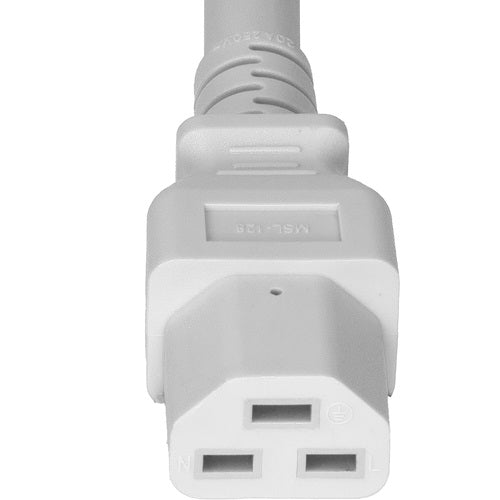 C20 to C21 Power Cord – 20A 250V, 12/3 SJT, White – FireFold