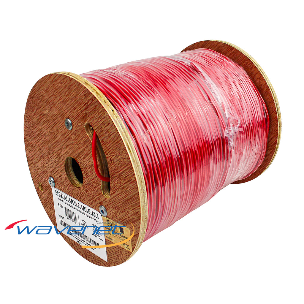 Wavenet Fire Alarm Cable 18AWG 2C Unshielded FPLP - 1000ft Reel – FireFold