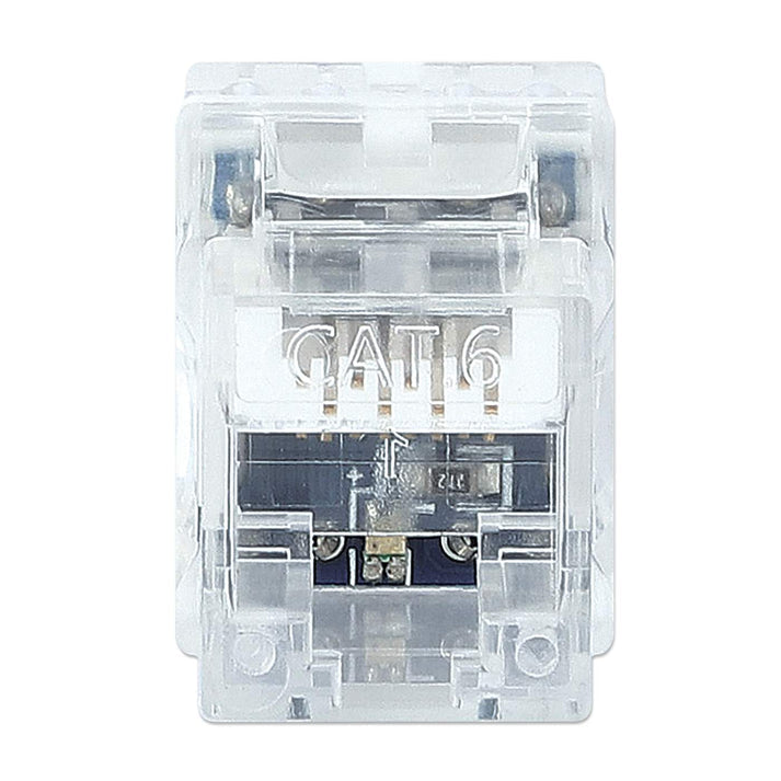 Intellinet Cat6 Punch Down Keystone Jack With Led Transparent 25 Pac