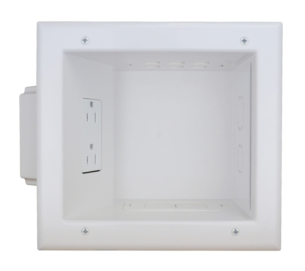 DataComm Recessed Media Box w/ Duplex Receptacle – FireFold