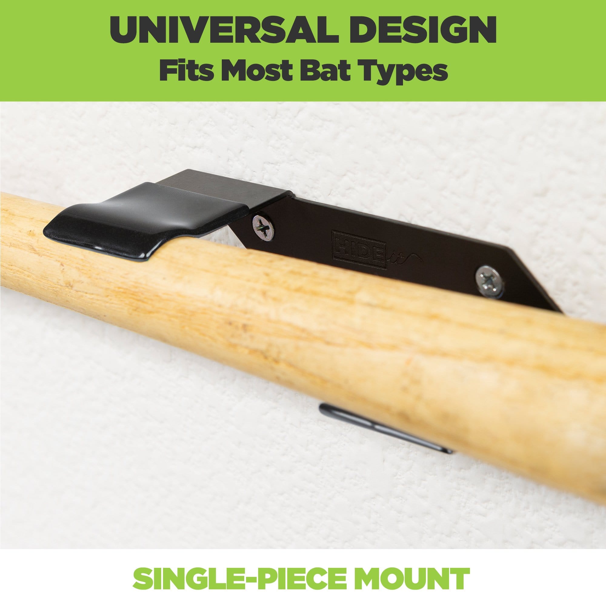 horizontal baseball bat mount
