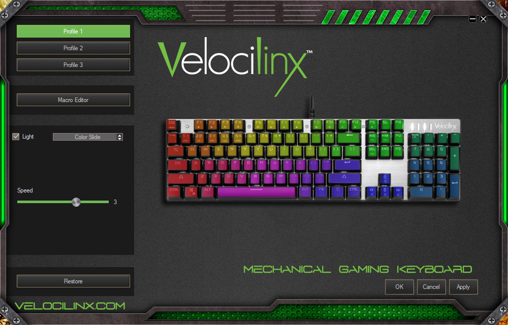 Velocilinx Brennus Wired Mechanical Gaming Keyboard – FireFold