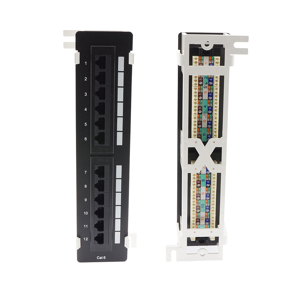 CAT6 Mini Patch Panel with 12 Ports – FireFold