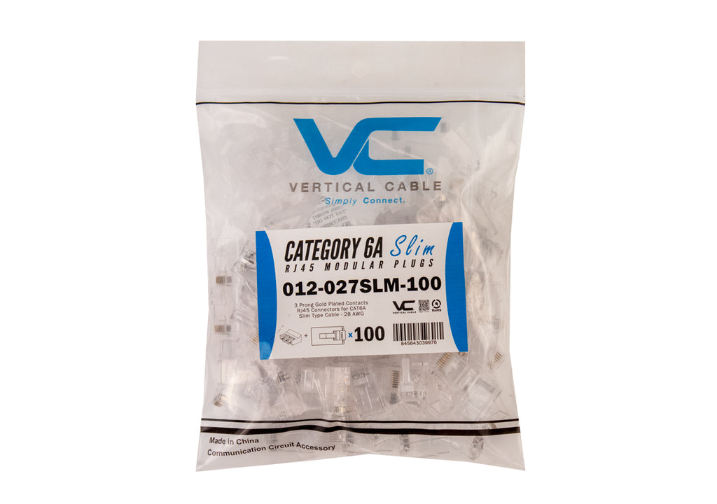 Vertical Cable Cat6A RJ45 UTP Slim Modular Plug – FireFold