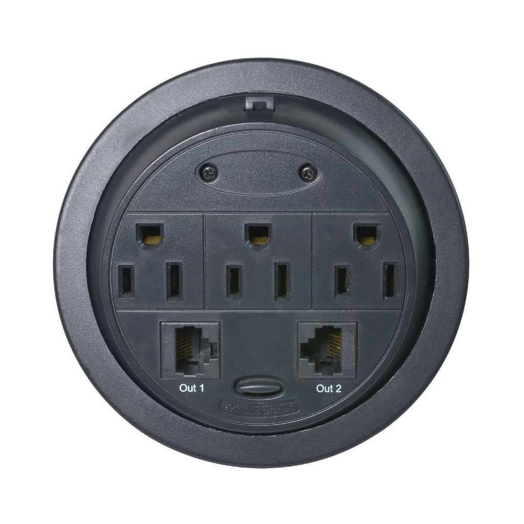 Kable Kontrol Powertap Desk Outlet Power Grommet - 3 Power Outlets + 2 ...